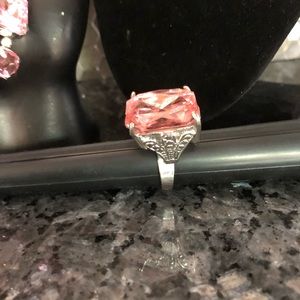 Jewelry | Faux Pink Diamond Necklace Earring Bracelet Ring | Poshmark